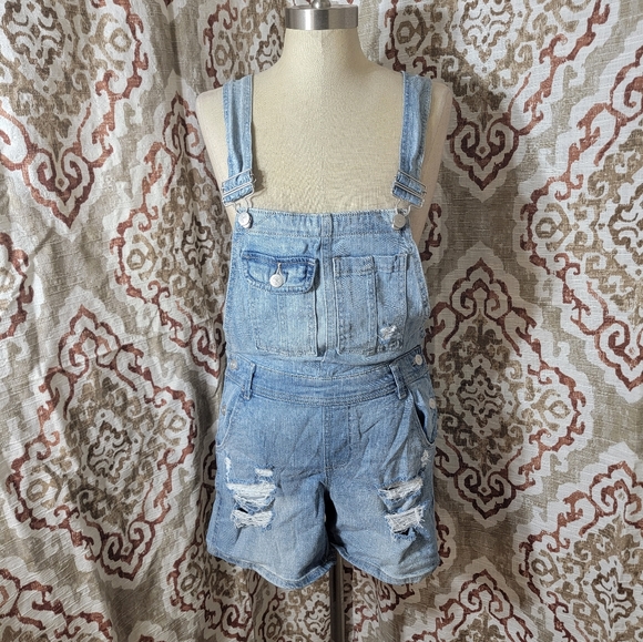 NOBO | Shorts | Nobo Distressed Denim Shorts Overalls | Poshmark